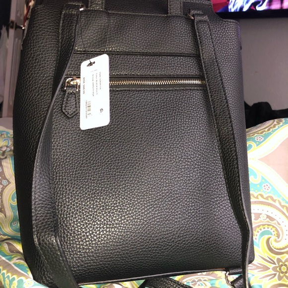 Guess | Bags | Authentic Guess Backpack Black With Gold Zipper | Poshmark